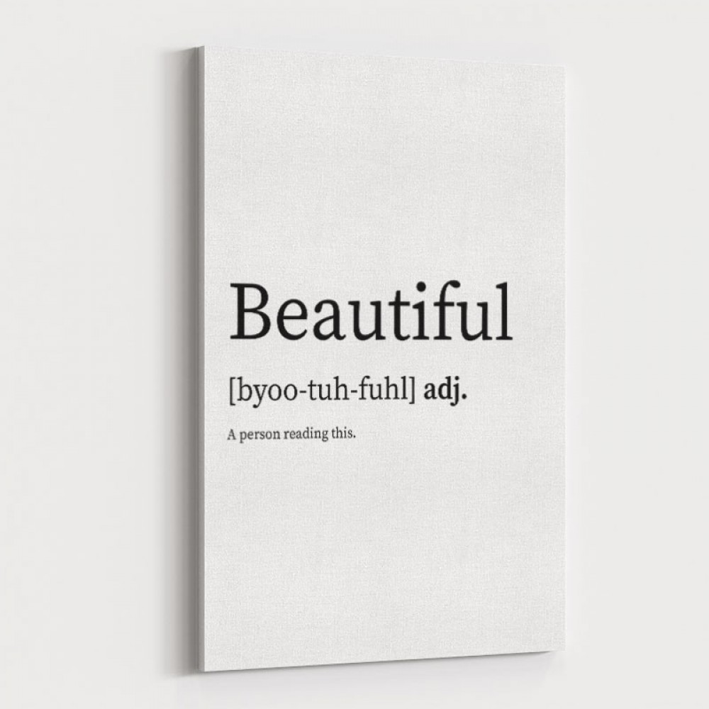 Beautiful Definition Typography Wall Art