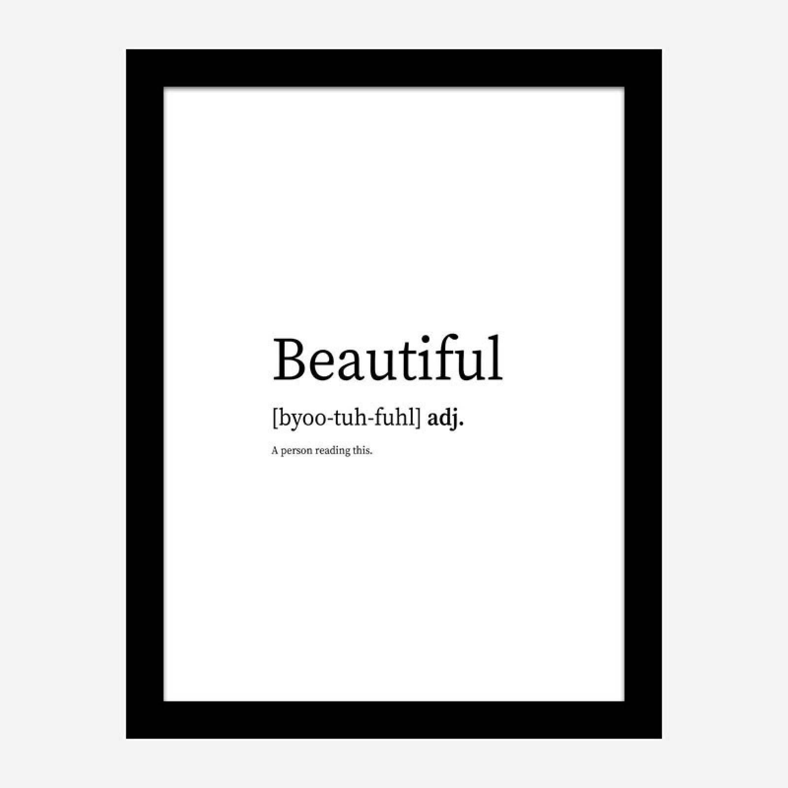 Beautiful Definition Typography Wall Art