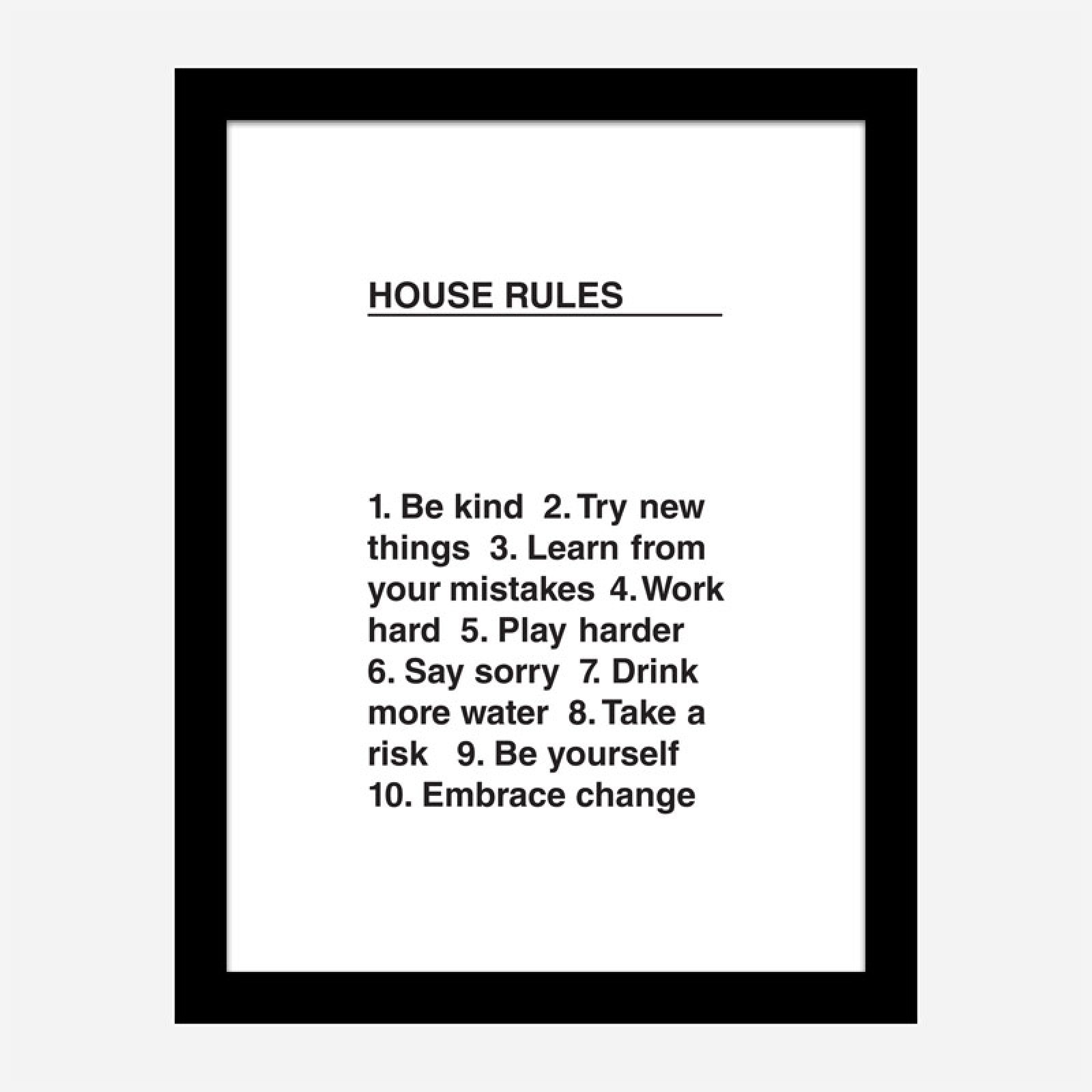 House Rules Art Print