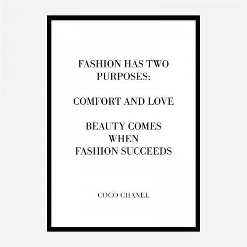 Coco Chanel Elegance Quote Art Print