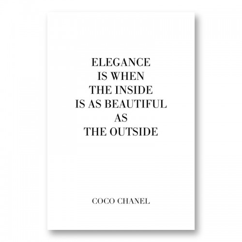 Coco Chanel Dress Impeccably Quote Art Print