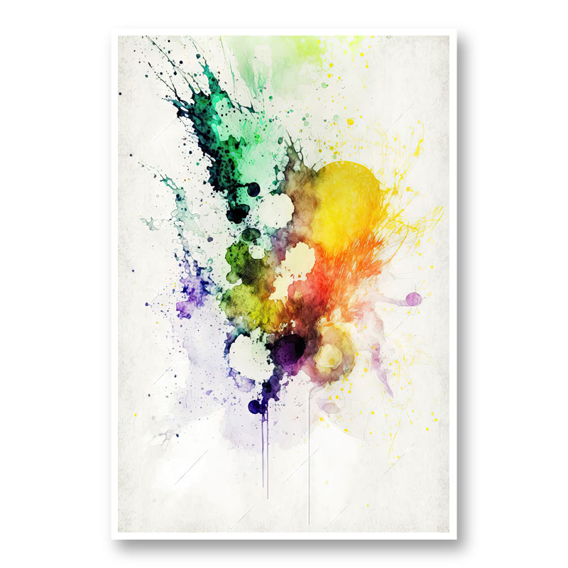 Colorful Ink Splatter Art