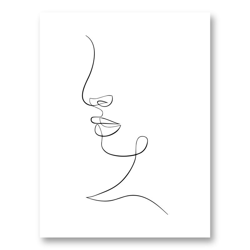 Line Art Drawings Of Face
