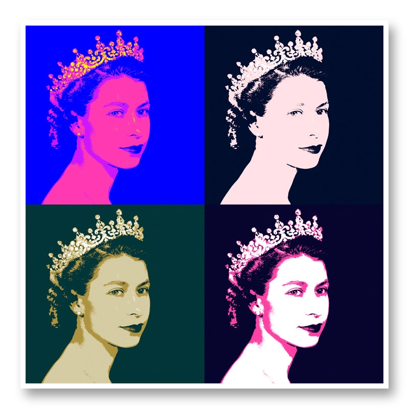 Queen Elizabeth Pop Art Print
