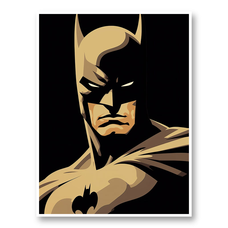 Batman Brown Illustration Art Print